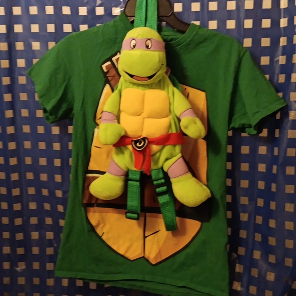 Hot Topic | Bags | Ninja Turtles Plushie Backpack And Tmnt Tshirt Size ...